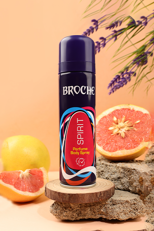 Broche Body Spray Spirit 150ml – Fresh & Energizing Scent – Highfy.pk