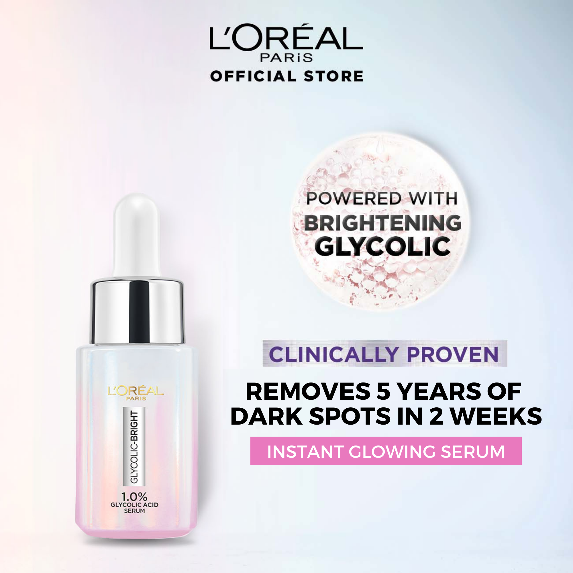 L'Oreal Paris Glycolic Bright Instant Glowing Face Serum – Highfy.pk