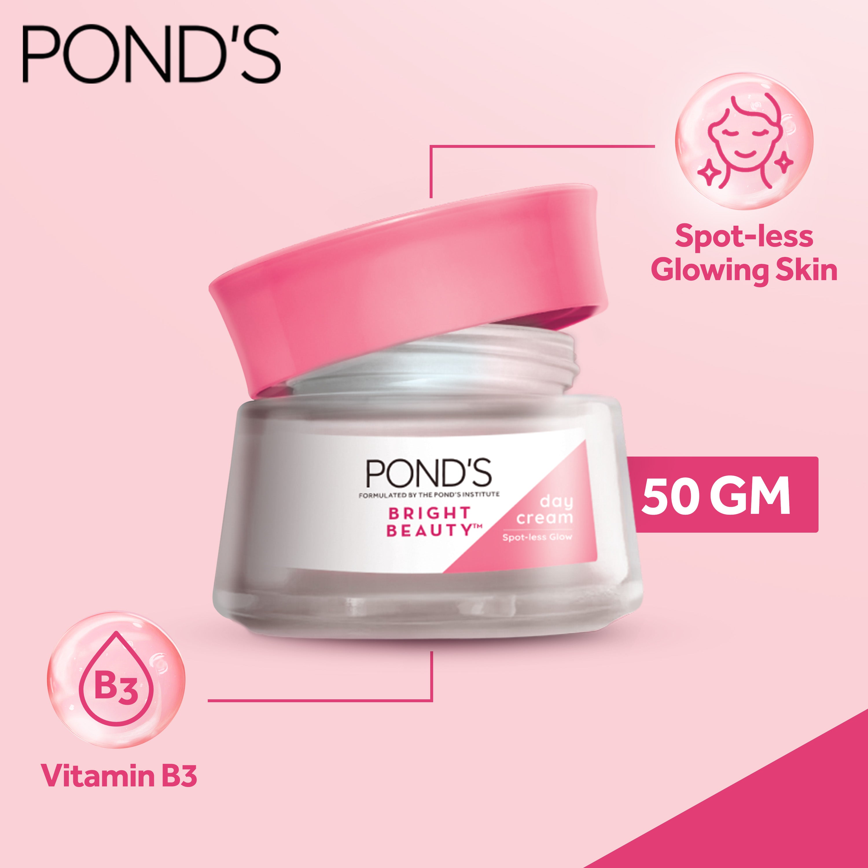 Ponds Bright Beauty Day Cream - 50G – Highfy.pk